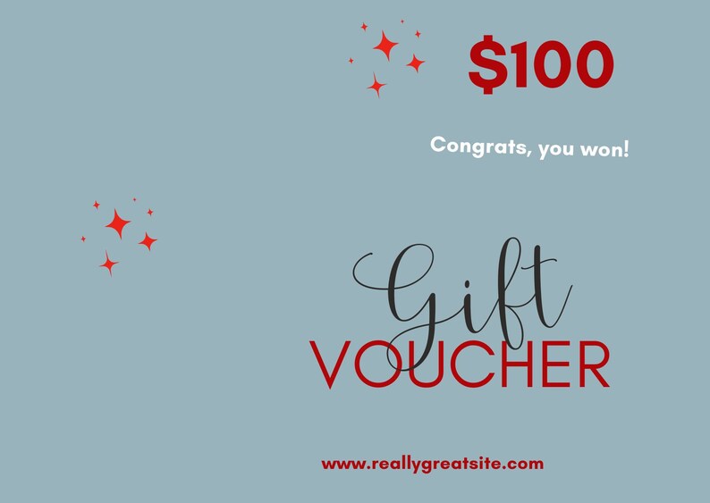 Gift Voucher Template - Etsy