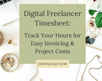 Freelancer Timesheet Template Digital Google Sheets - Etsy