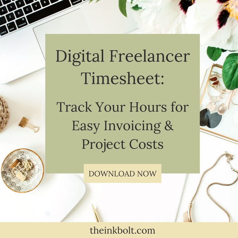 Freelancer / Contractor Timesheet Template - Etsy