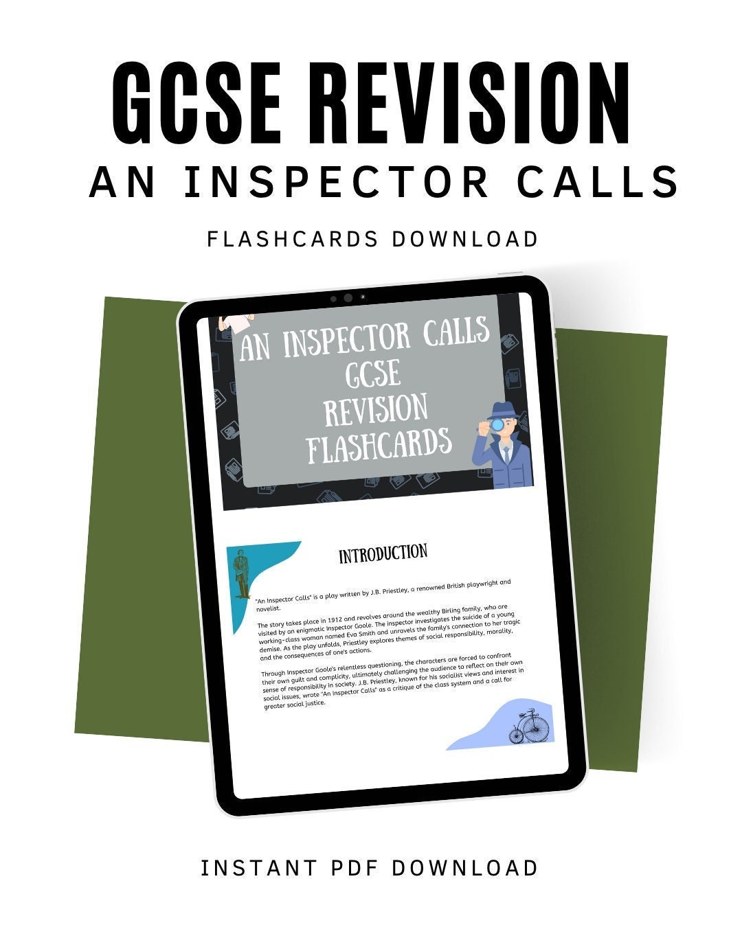 GCSE English Literature Flashcards for an Inspector Calls Study With ...