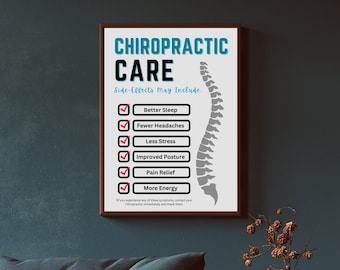 Chiropractic Wall Art Chiropractic Poster Perfect for - Etsy