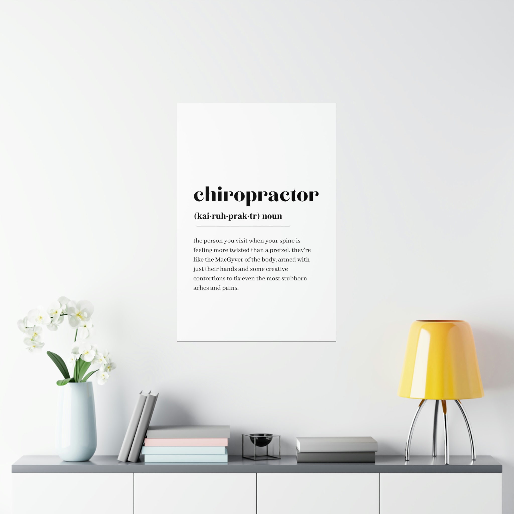 Chiropractor Definition Print, Wall Art Print, Quote Print, Definition ...