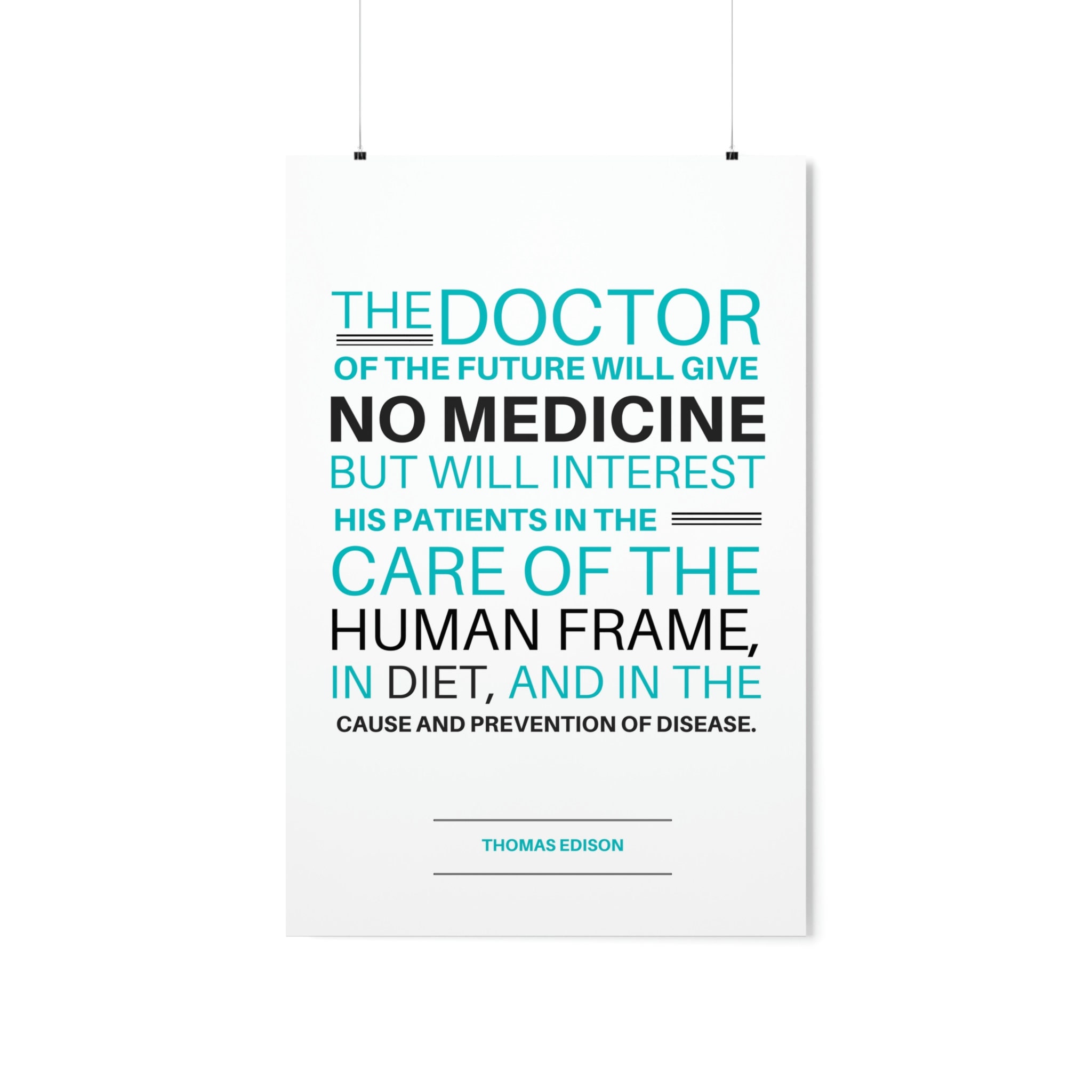Thomas Edison Quote Medicine