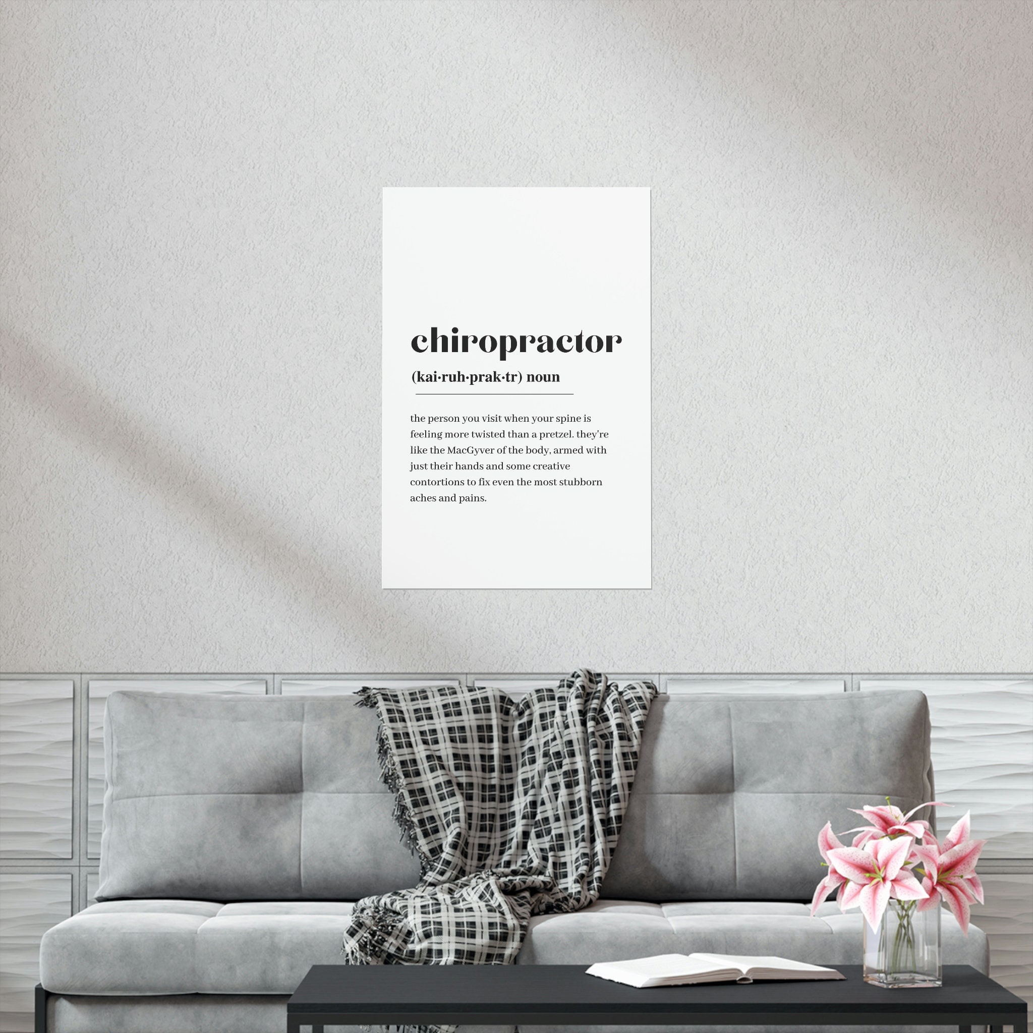 Chiropractor Definition Print, Wall Art Print, Quote Print, Definition ...