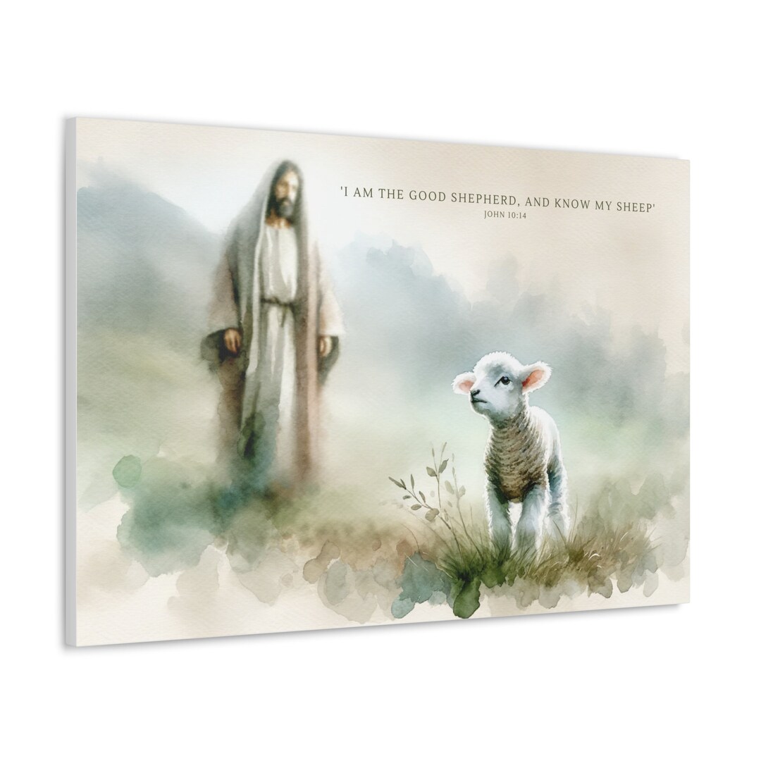 The Good Shepherd Canvas Print - Inspirational Biblical Artwork ...