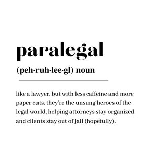 Paralegal Definition Print, Lawyer Office Art (PDF Pattern) - Etsy