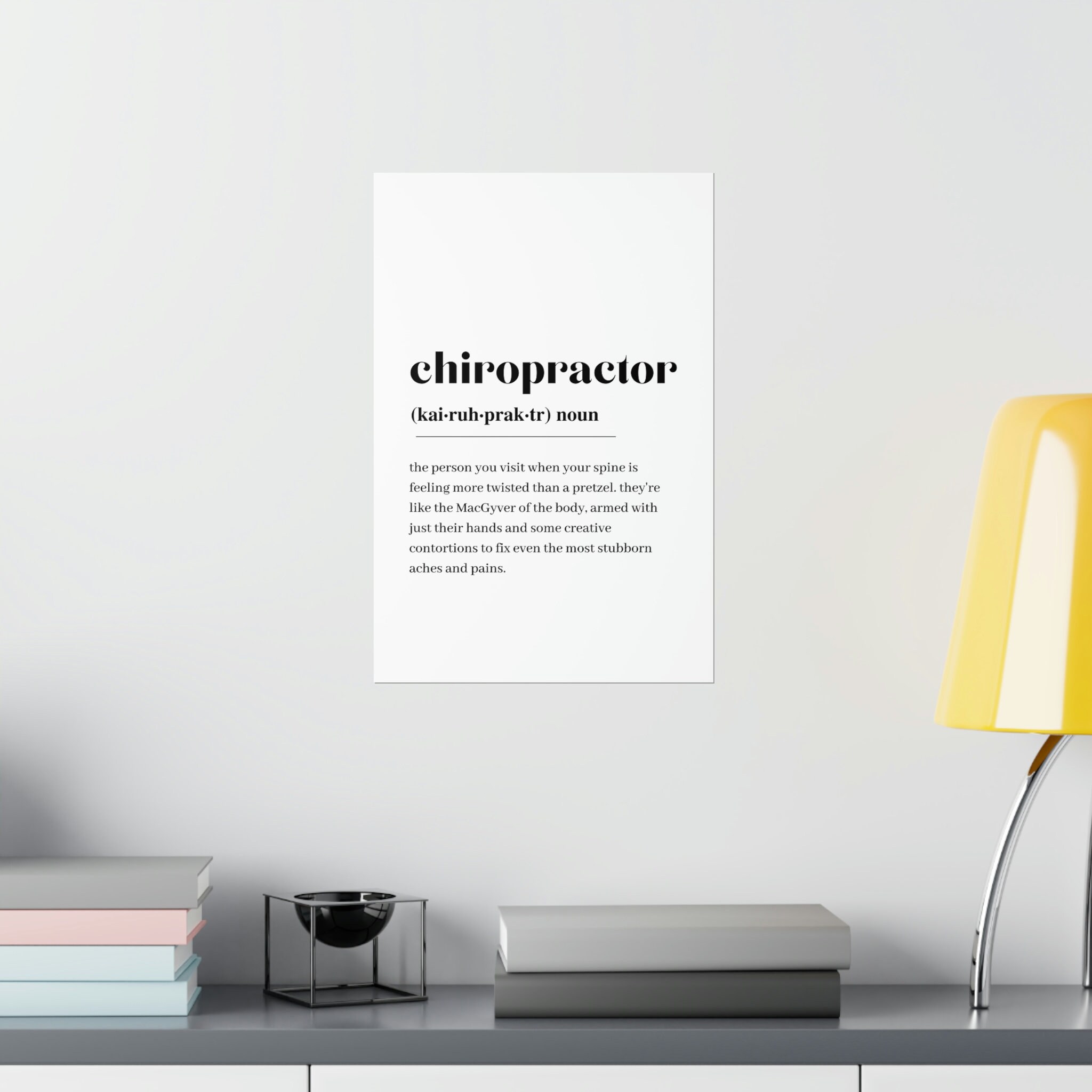 Chiropractor Definition Print, Wall Art Print, Quote Print, Definition ...