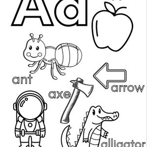 ABC Coloring Pages for Kids Alphabet Coloring and Learning Fun Gift for ...