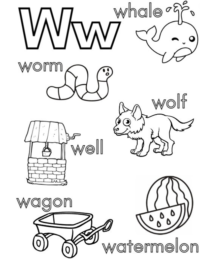 ABC Coloring Pages for Kids Alphabet Coloring and Learning Fun Gift for ...