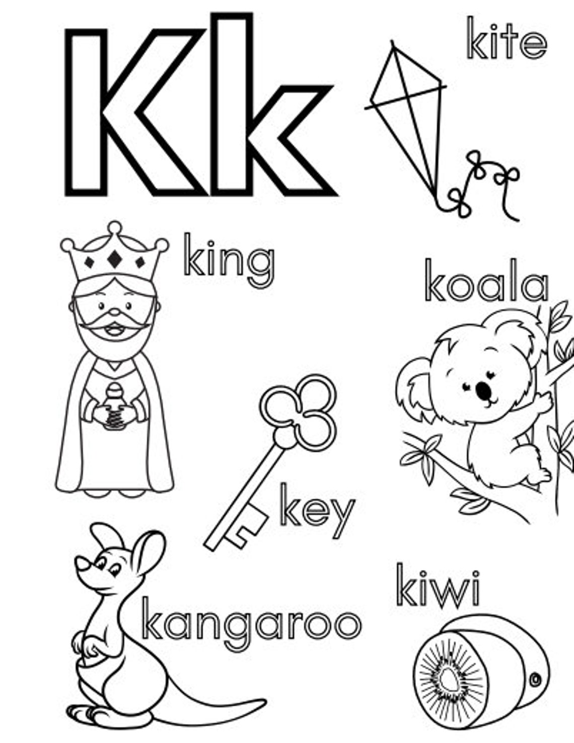 ABC Coloring Pages for Kids Alphabet Coloring and Learning Fun Gift for ...