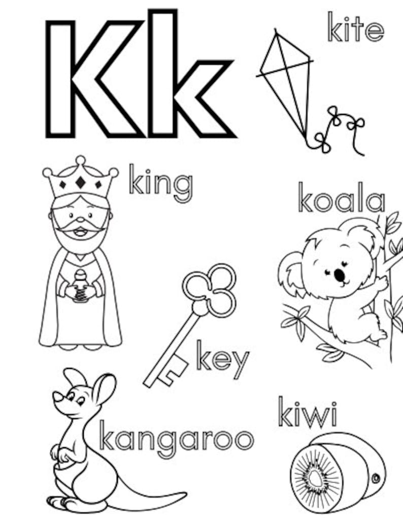 ABC Coloring Pages for Kids Alphabet Coloring and Learning Fun Gift for ...