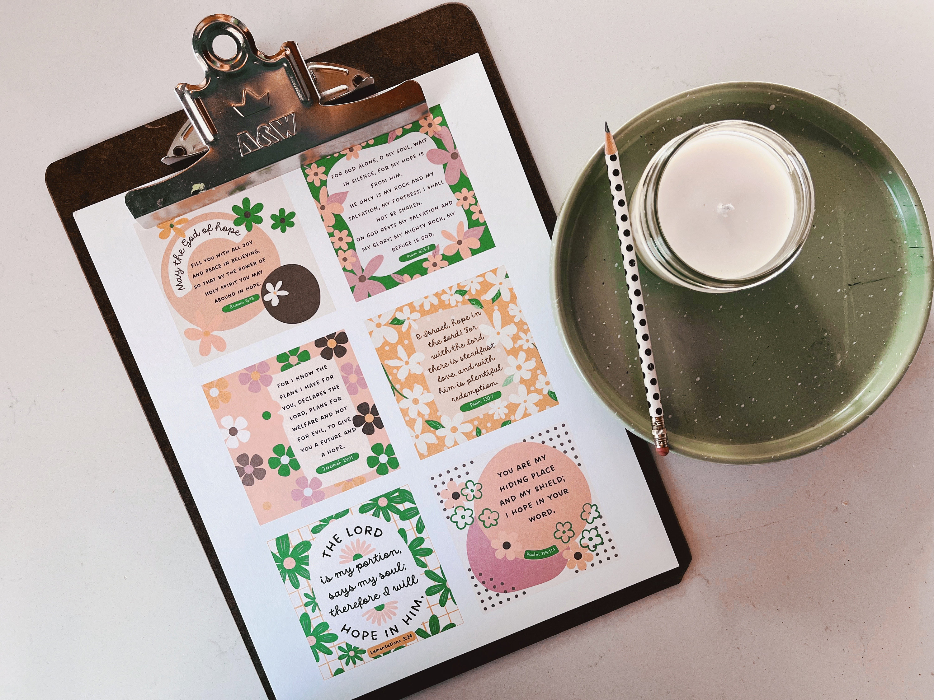 Scripture Cards for Hope, PDF Printable Bible Verse Cards to Print at ...