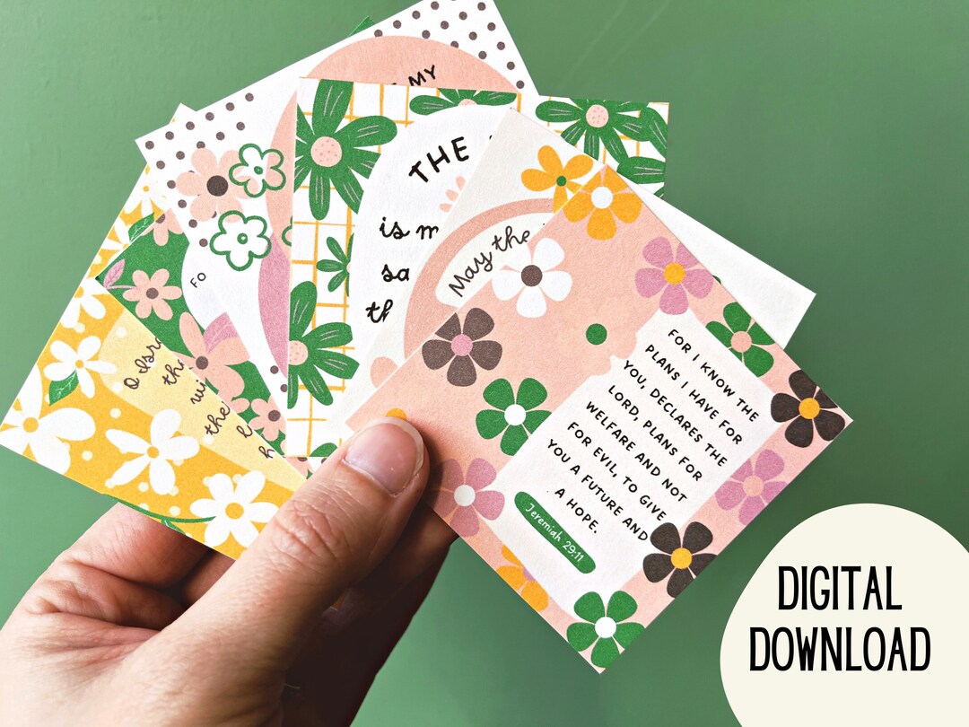 Scripture Cards for Hope, PDF Printable Bible Verse Cards to Print at ...