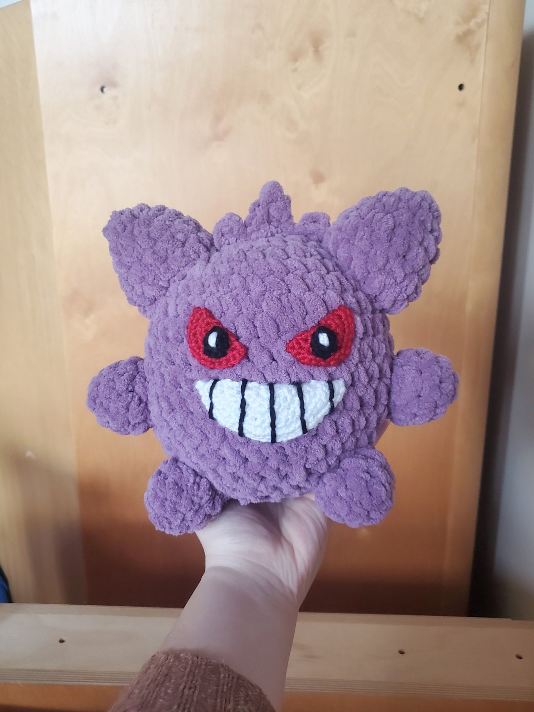 Gengar Plush Crochet Toy Pokemon Amigurumi Plushie - Etsy