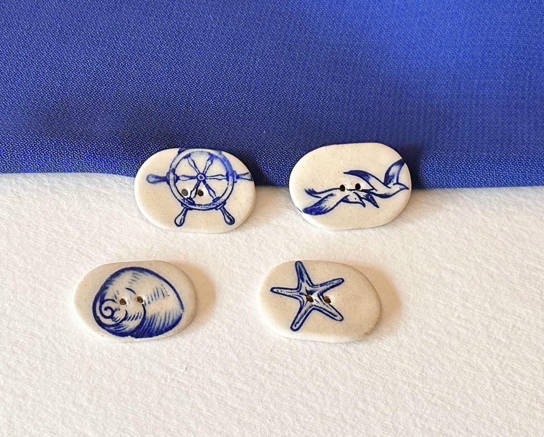 Sea Buttons Set - Etsy