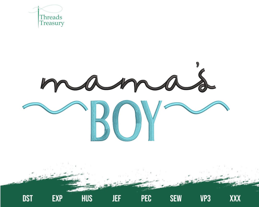 Mama Embroidery Design, Machine Embroidery Files for Mom Shirts, Boy ...
