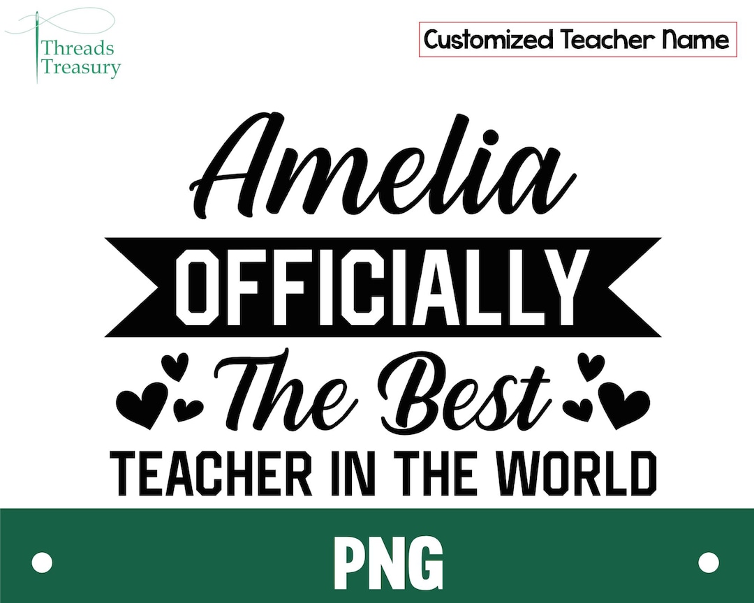Personalized Teacher Name Design, Back to School Teacher Png, Back to ...
