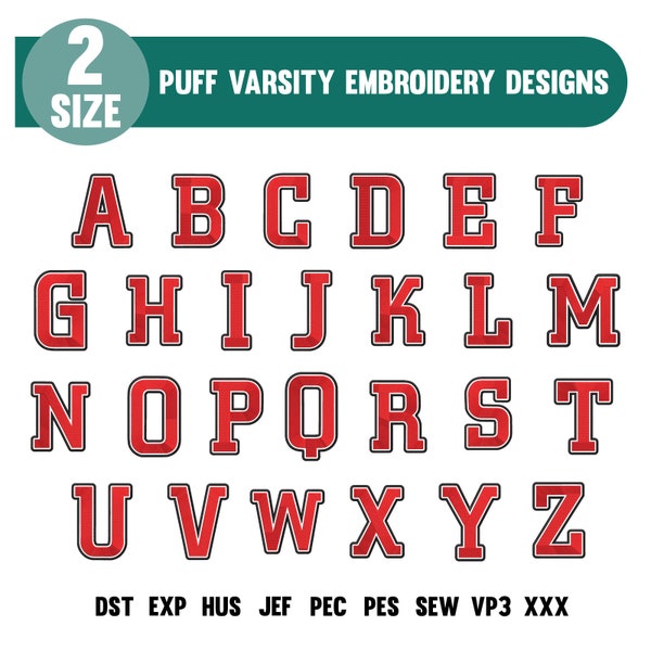 3d Puff Embroidery Font - Etsy