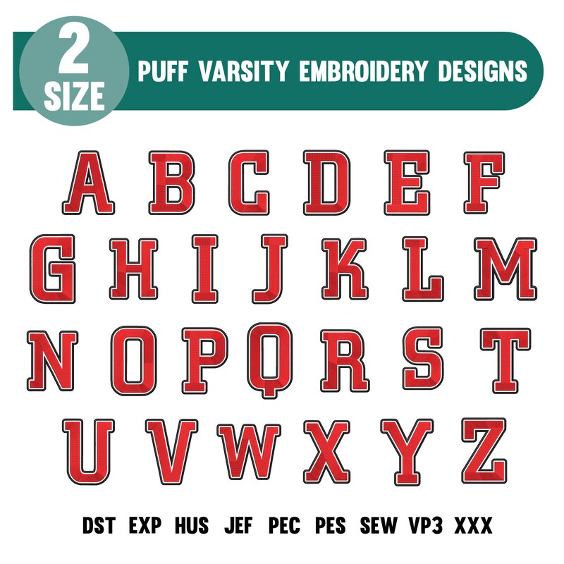 3d Puff Embroidery Font - Etsy