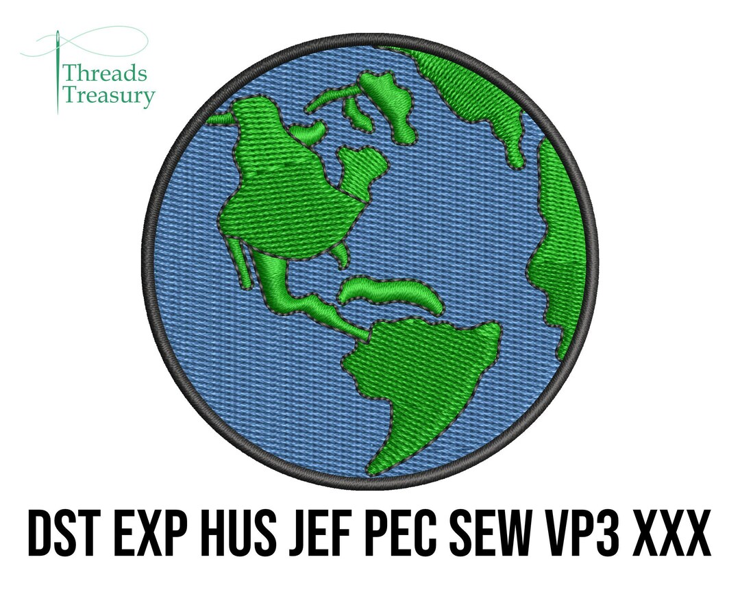 Planet Earth Embroidery Designs, Machine Embroidery Earth Globe, Solar ...