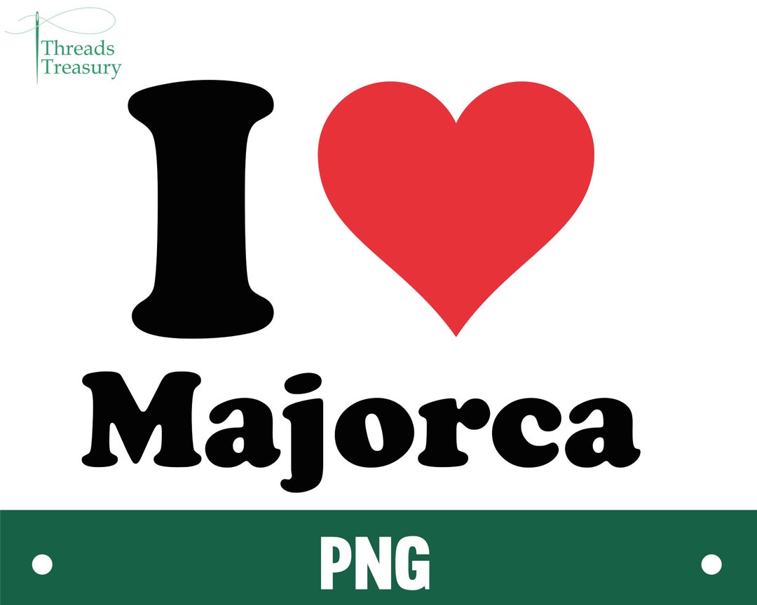 I Love Majorca Png, Cute Heart Png, I Heart Majorca Sweater Text, Cute ...