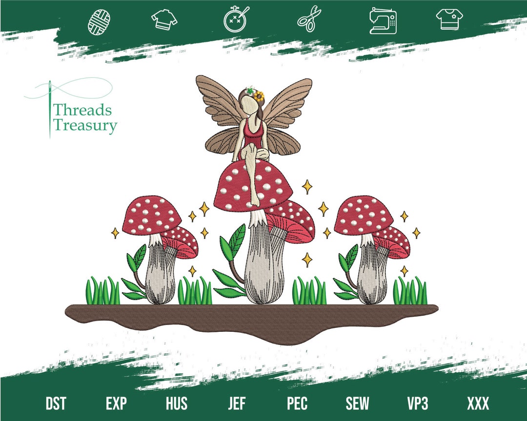 Fairy Machine Embroidery Design, Magical Fairy Embroidery Pattern ...