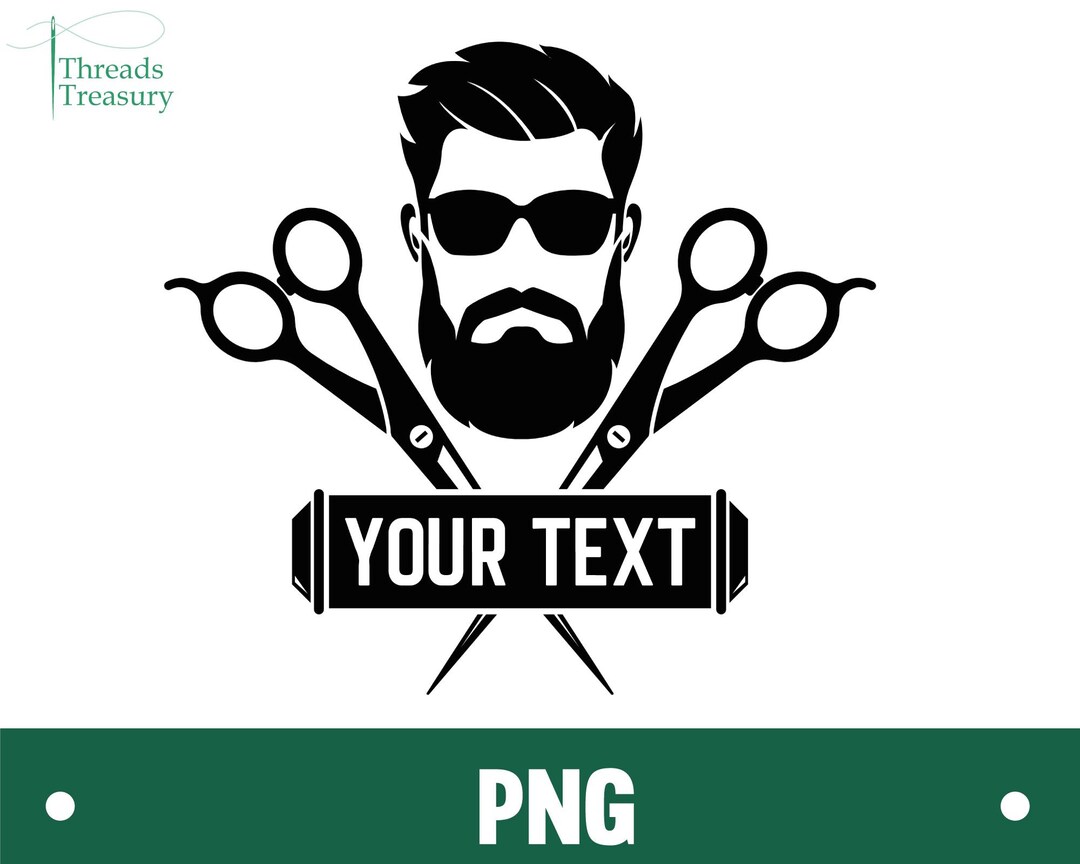 Barber PNG Customize Text, Barber Head Png, Barber Clipart, Hair ...