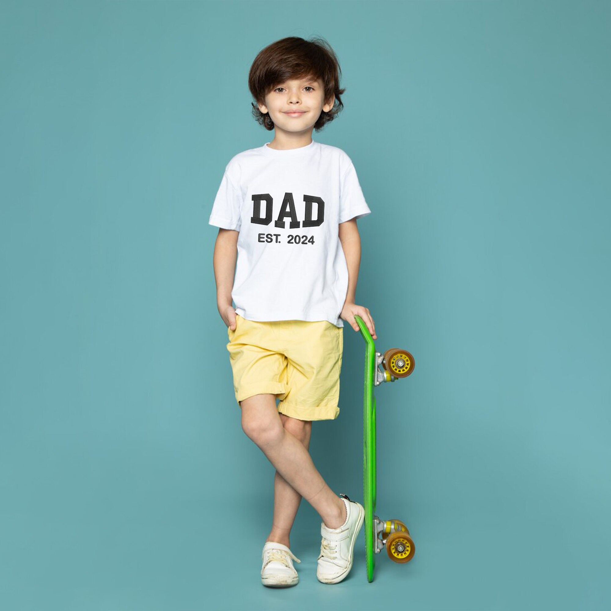 DAD Machine Embroidery Design, Dad Est 2024 Embroidery, Letters ...