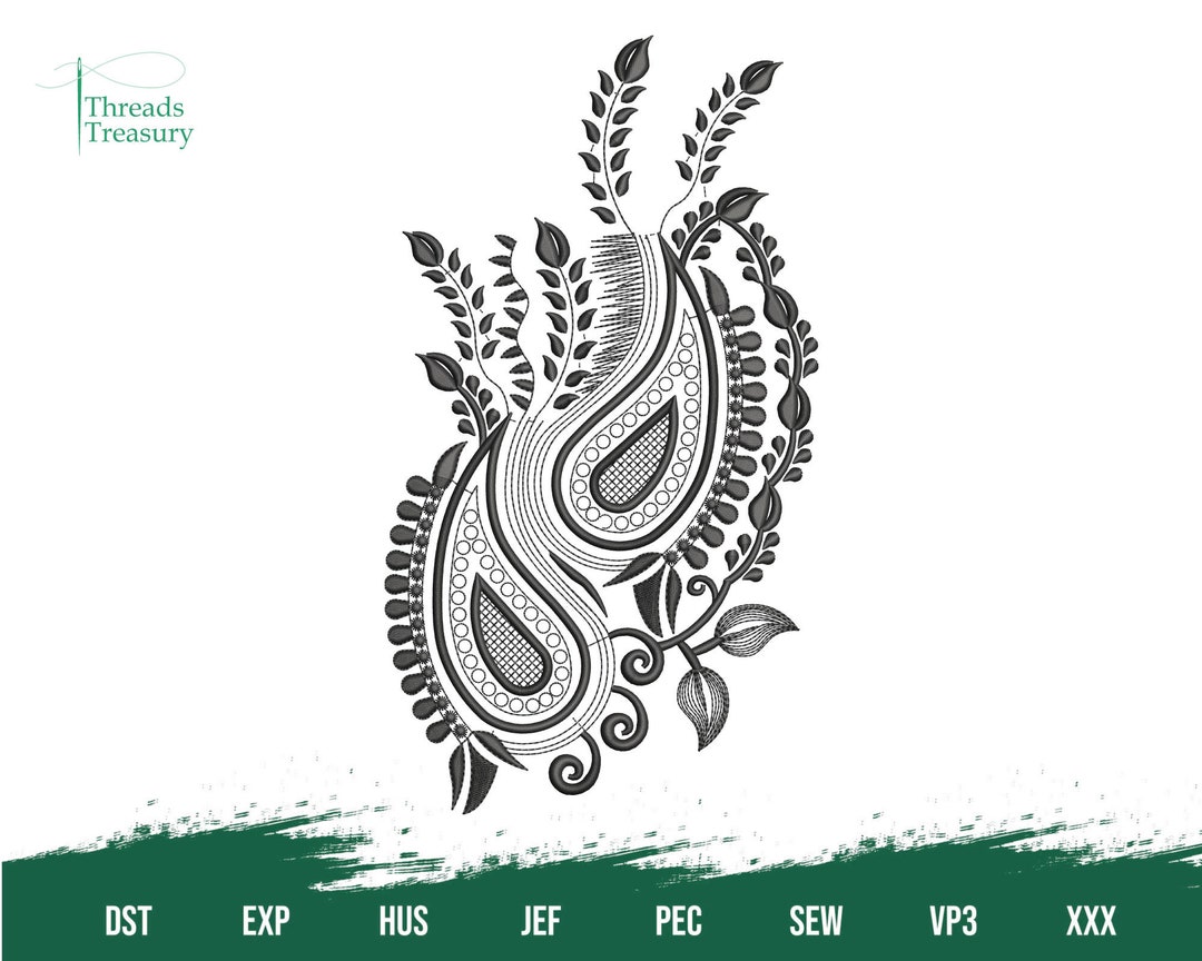 Paisley Machine Embroidery Designs, Expansive Rose Embroidery Patterns ...