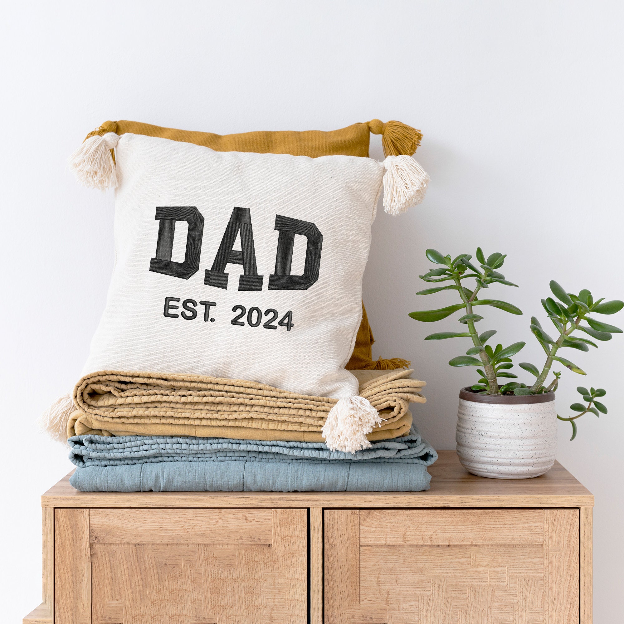DAD Machine Embroidery Design, Dad Est 2024 Embroidery, Letters ...