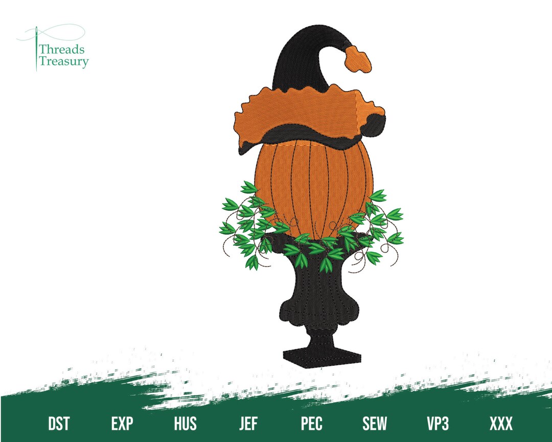 Pumpkin Topiary Machine Embroidery, Fall Topiary Embroidery Patterns ...