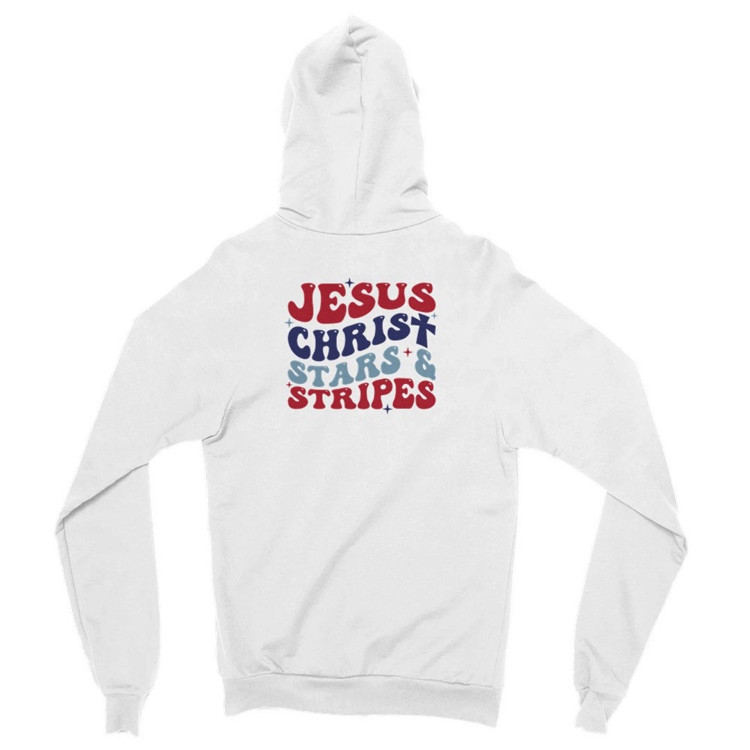 Jesus Christ Stars & Stripes Unisex Zip up Hoodie - Etsy