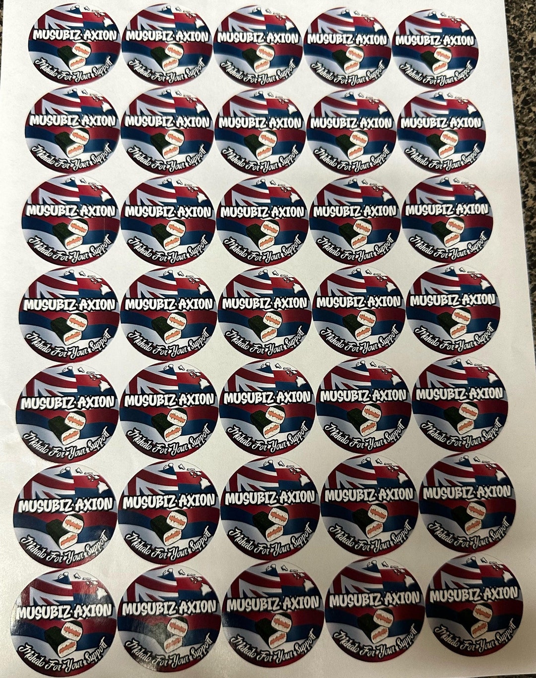 Custom 1.5 Inch Circle Stickers, Circle Stickers, 35 Stickers Sheet - Etsy