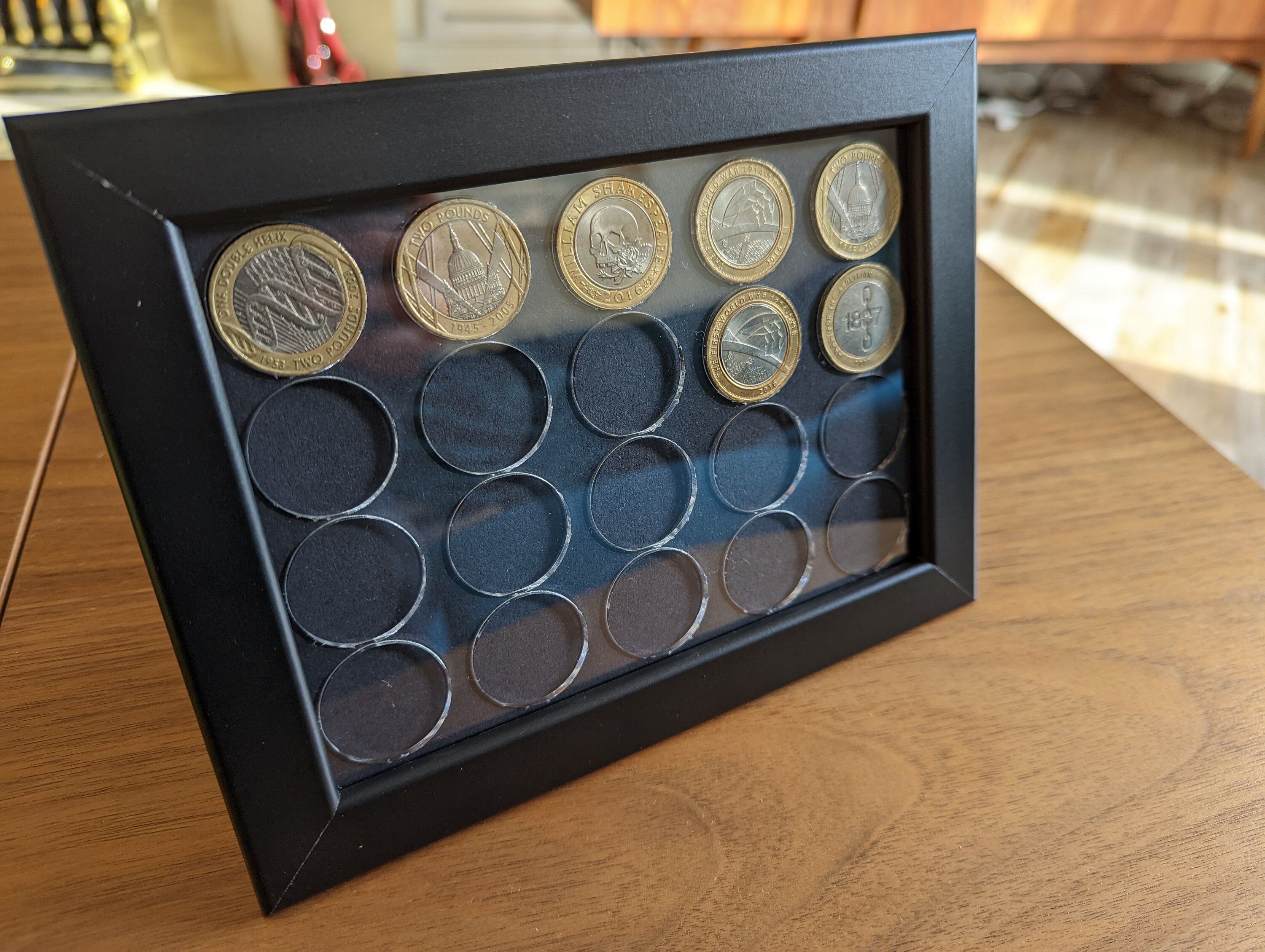 Two Pound Coin Display Frame for 20x 2 Pound Coins - Etsy