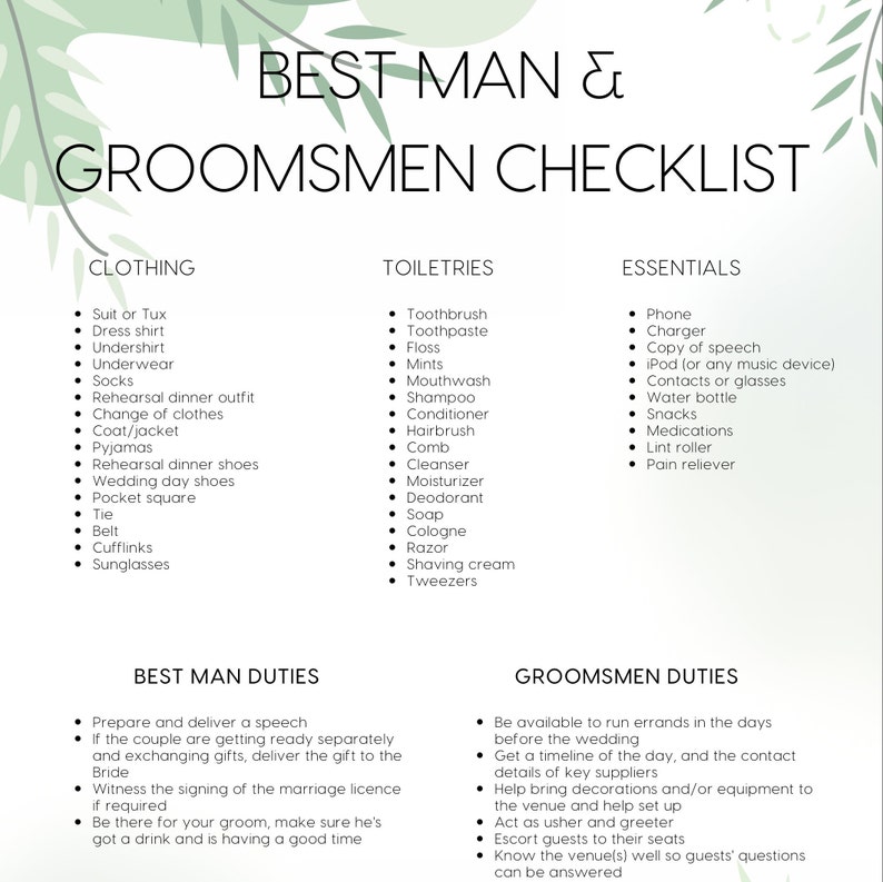 Tropical- Wedding Checklist Package - Etsy