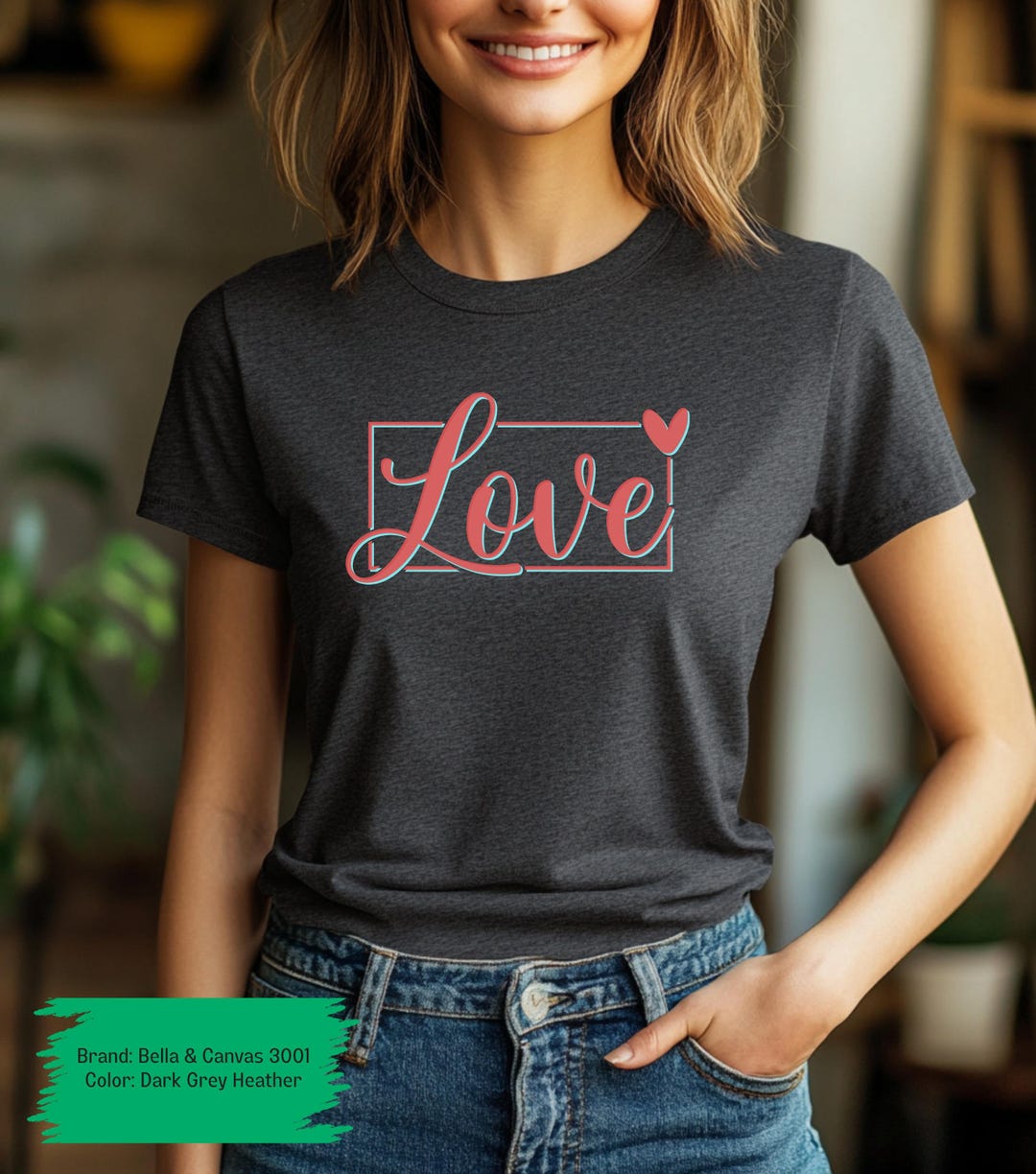 Love Hearts T-shirt - Heartfelt Design With Flowing Hearts - Cute ...