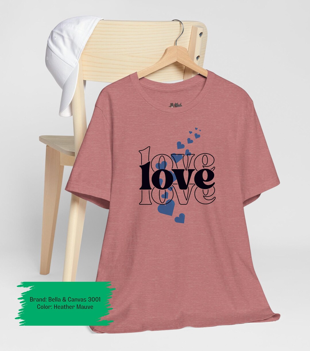 Love Hearts T-shirt - Heartfelt Design With Flowing Hearts - Cute ...