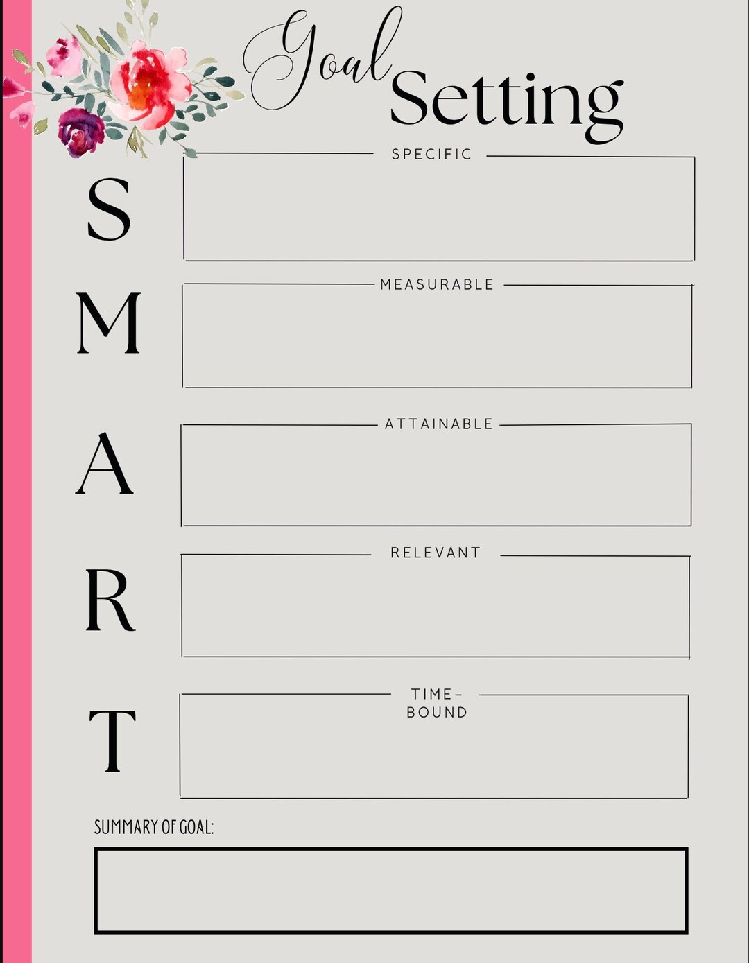 Goal Planner BUNDLE, SMART Goal Setting Kit, New Year, Yearly, Monthly ...