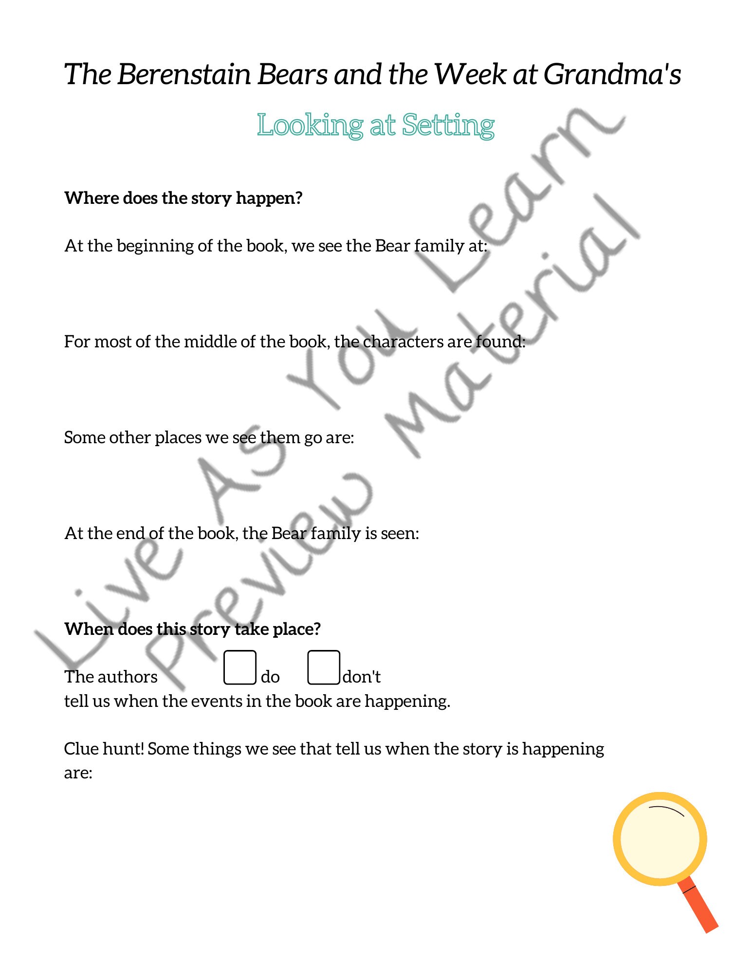 Berenstain Bears and the Week at Grandma's Picture Book Literature ...