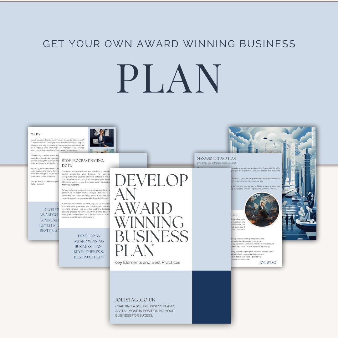 Develop an Award Winning Business Plan - With Examples! - Etsy