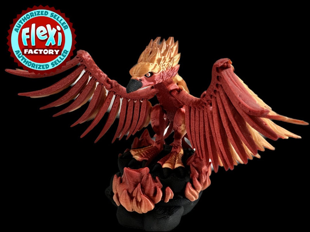 Flexi Phoenix Articulated 3D Printed - Etsy
