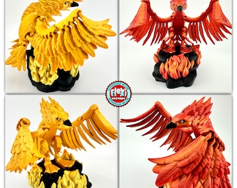 3D Flexi Articulated Phoenix Desk Fidget Toy Authorized Flexi Factory ...
