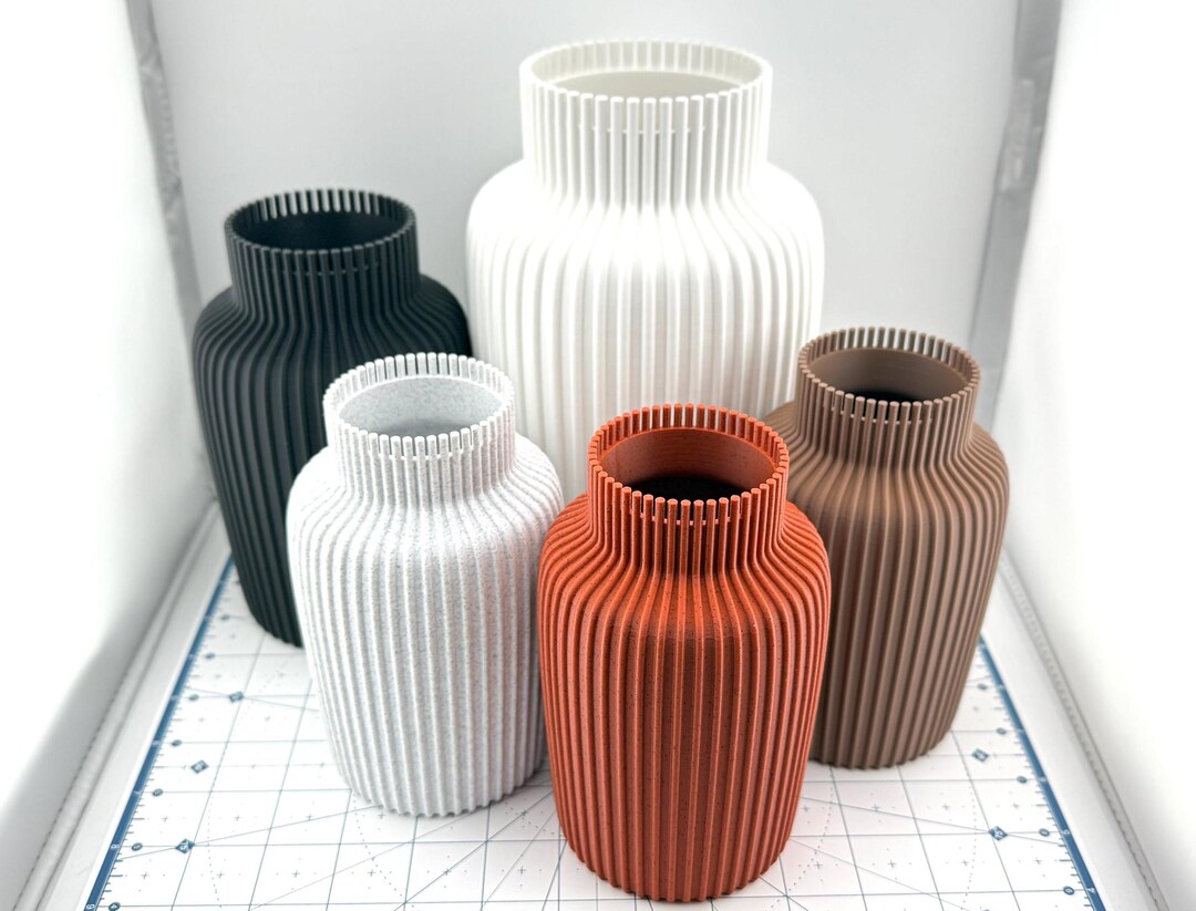 Unique Textured Vase "bottle" Modern & Minimalist 3D Printed Vase for ...