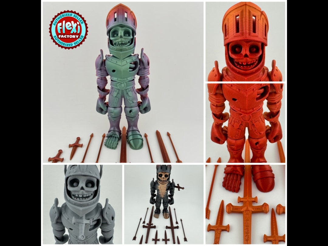 Free Shipping Flexi Knight Skeleton 3D Printed Knight Flexi Factory ...