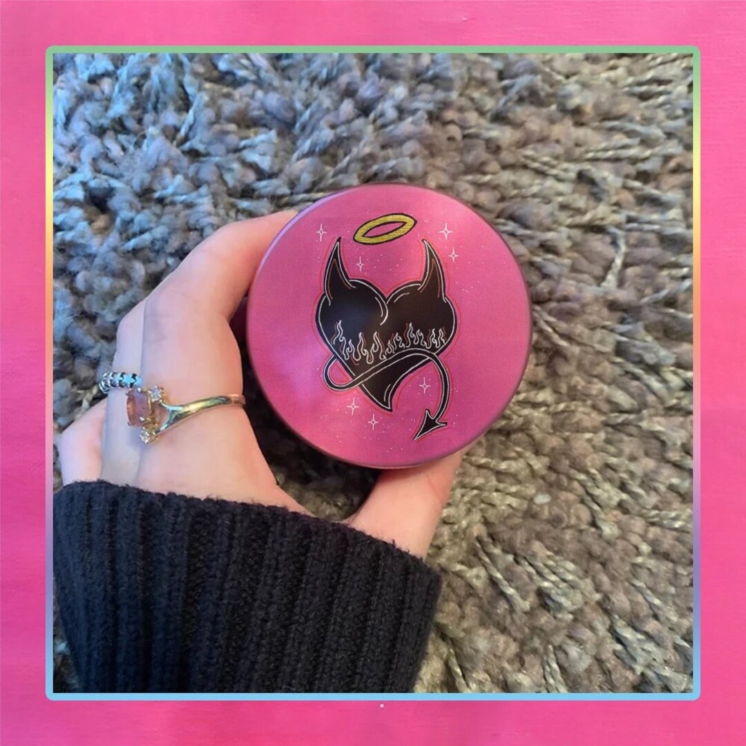 Devil Angel Grinder Stoner Aesthetic Pink Girly Grinder - Etsy