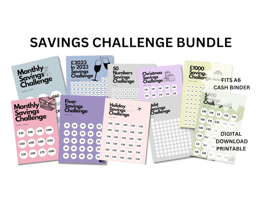 Money Savings Challenge Bundle - Etsy