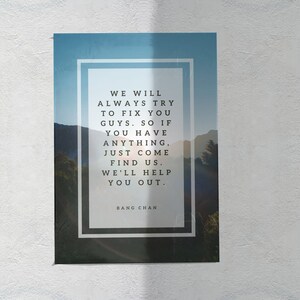 Stray Kids Bang Chan Quotes - Kpop Room Decor (digital Download) - Etsy