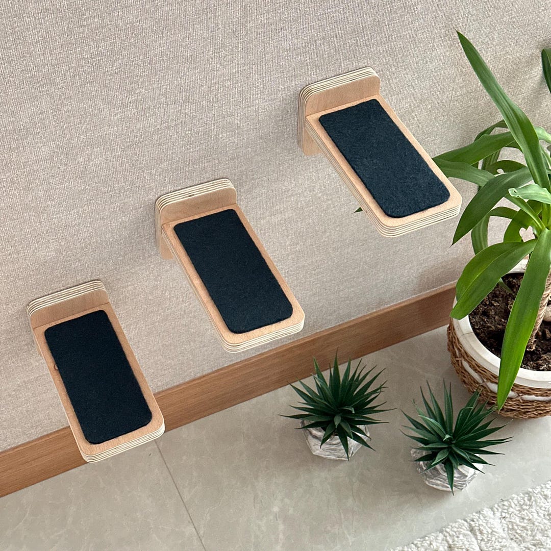 Customized Wall Mounted Cat Ladders - Floating Cats Climbing Shelf ...