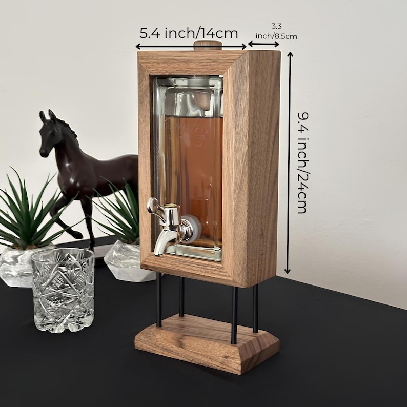 Personalized Alcohol Dispenser - Engraved Whiskey Decanter - Wooden ...