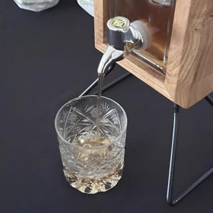 Personalized Alcohol Dispenser - Chestnut Wood Alcohol Decanter ...